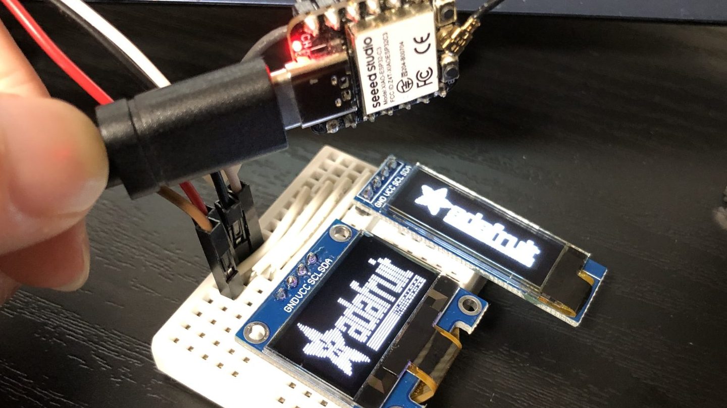XIAO ESP32C3を使ってみる その3（OLEDディスプレイ、連続回転サーボ） - 趣味的ロボット研究所