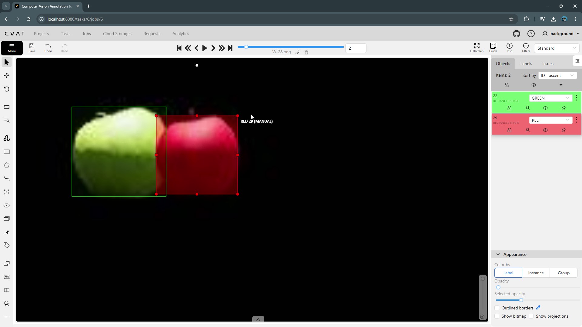 CVATでアノテーション（YOLO v8、Object Detection） - 趣味的ロボット研究所