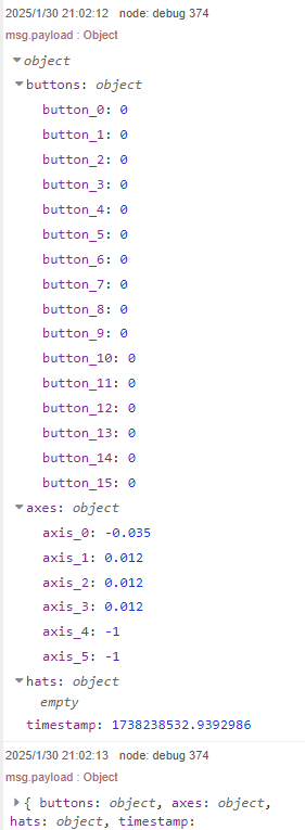 PythonでDUALSHOCK 4と通信する（Node-RED） - 趣味的ロボット研究所